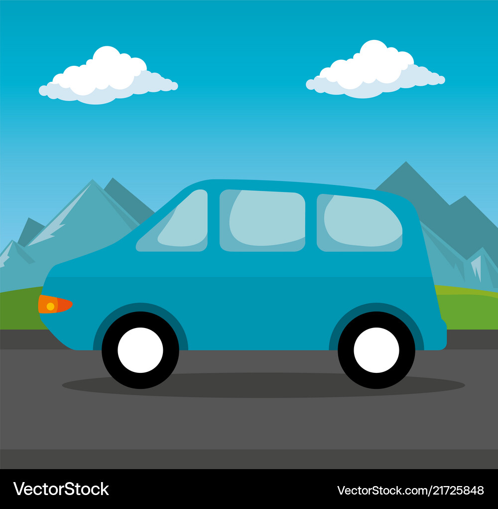 Car vehicle transport icon Royalty Free Vector Image