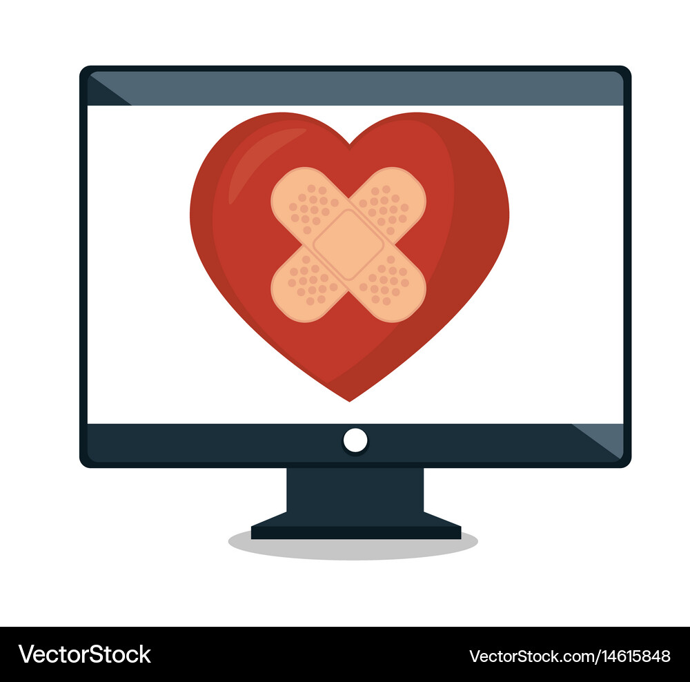 Digital healthcare technology icon Royalty Free Vector Image