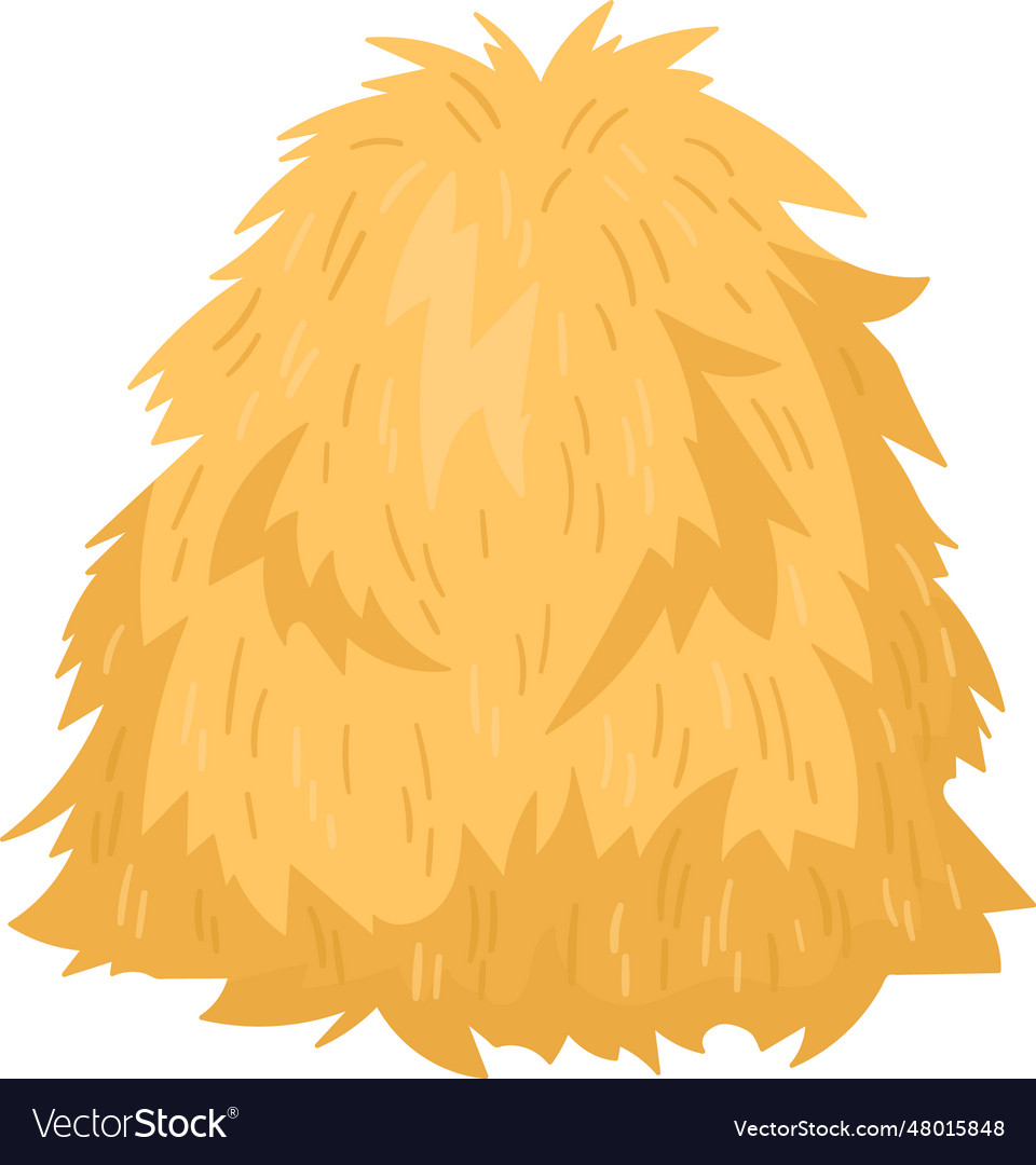 Dry farm haystack Royalty Free Vector Image - VectorStock