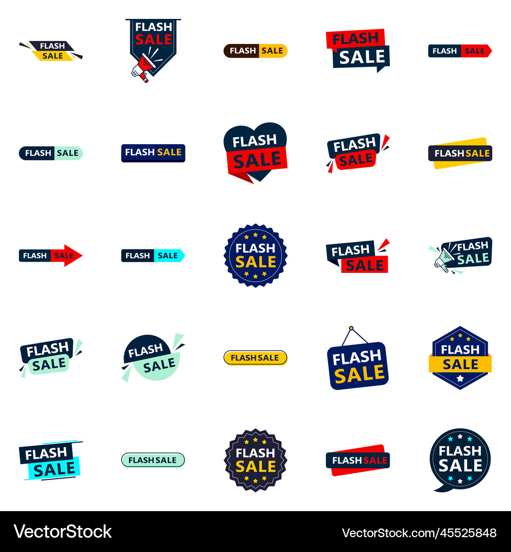 Flash sale 25 versatile banners for all your Vector Image