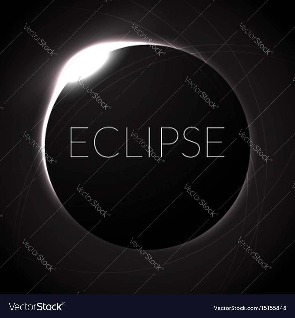 Full eclipse eclipse Royalty Free Vector Image