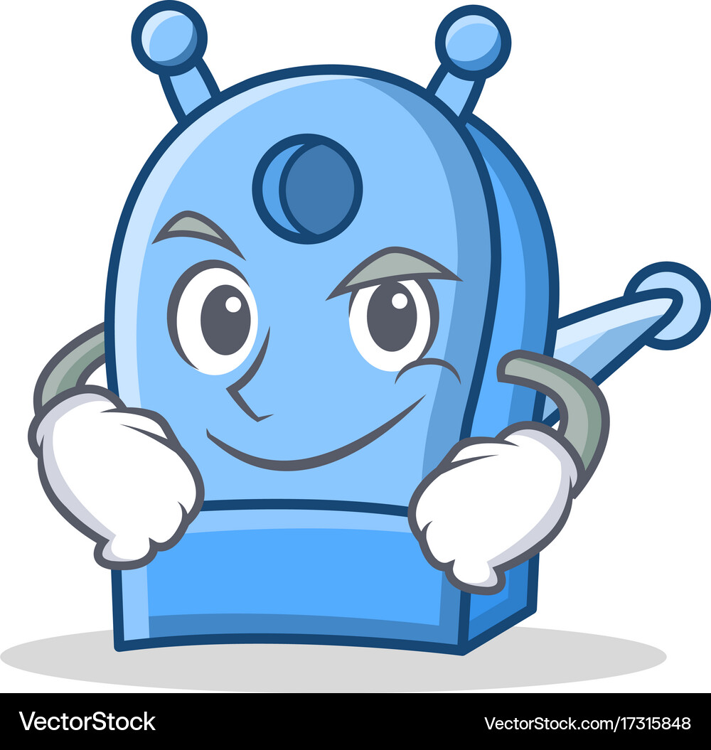 Smirking pencil sharpener character cartoon Vector Image