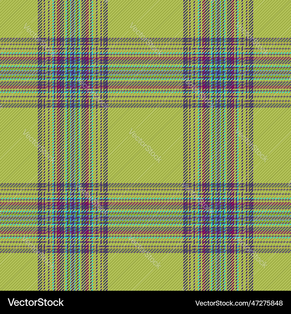 Tartan textile of plaid fabric pattern Royalty Free Vector
