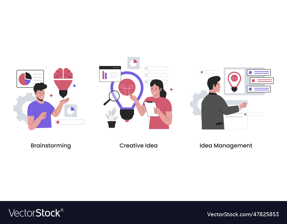 Creative thinking concept Royalty Free Vector Image