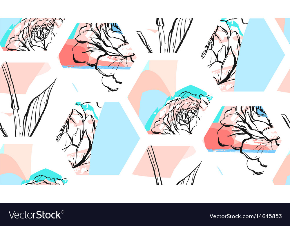 Hand drawn abstract artistic textured Royalty Free Vector