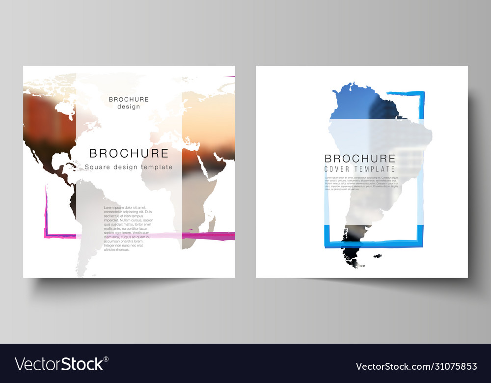 Layout two square format covers Royalty Free Vector Image