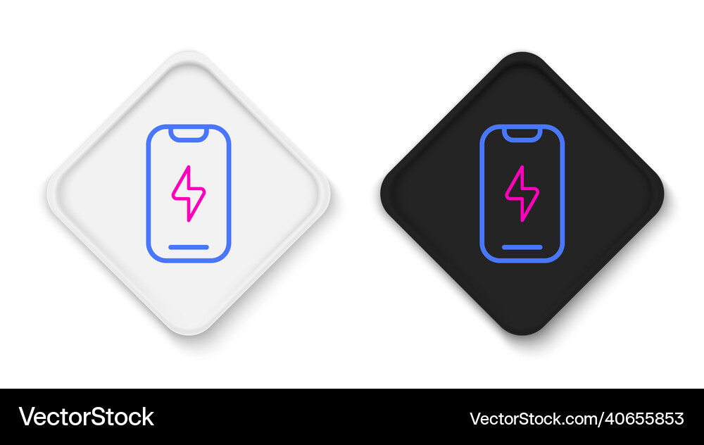 Line smartphone mobile phone icon isolated Vector Image