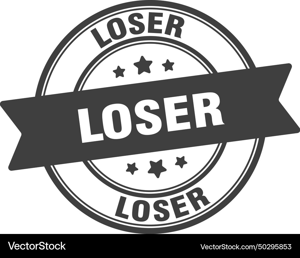 Loser stamp label on transparent background Vector Image