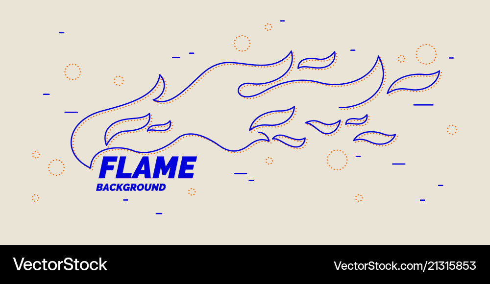 Modern poster with the flame from lines Royalty Free Vector