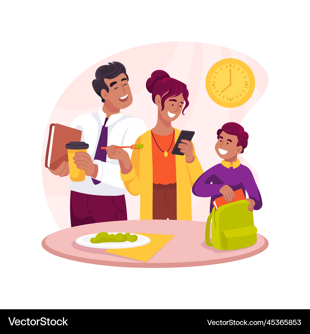 Morning rush isolated cartoon Royalty Free Vector Image
