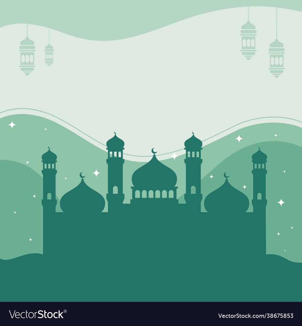 Mosque background Royalty Free Vector Image - VectorStock