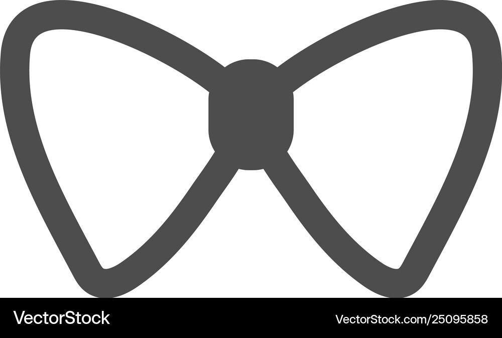 Bow graphic design template isolated Royalty Free Vector