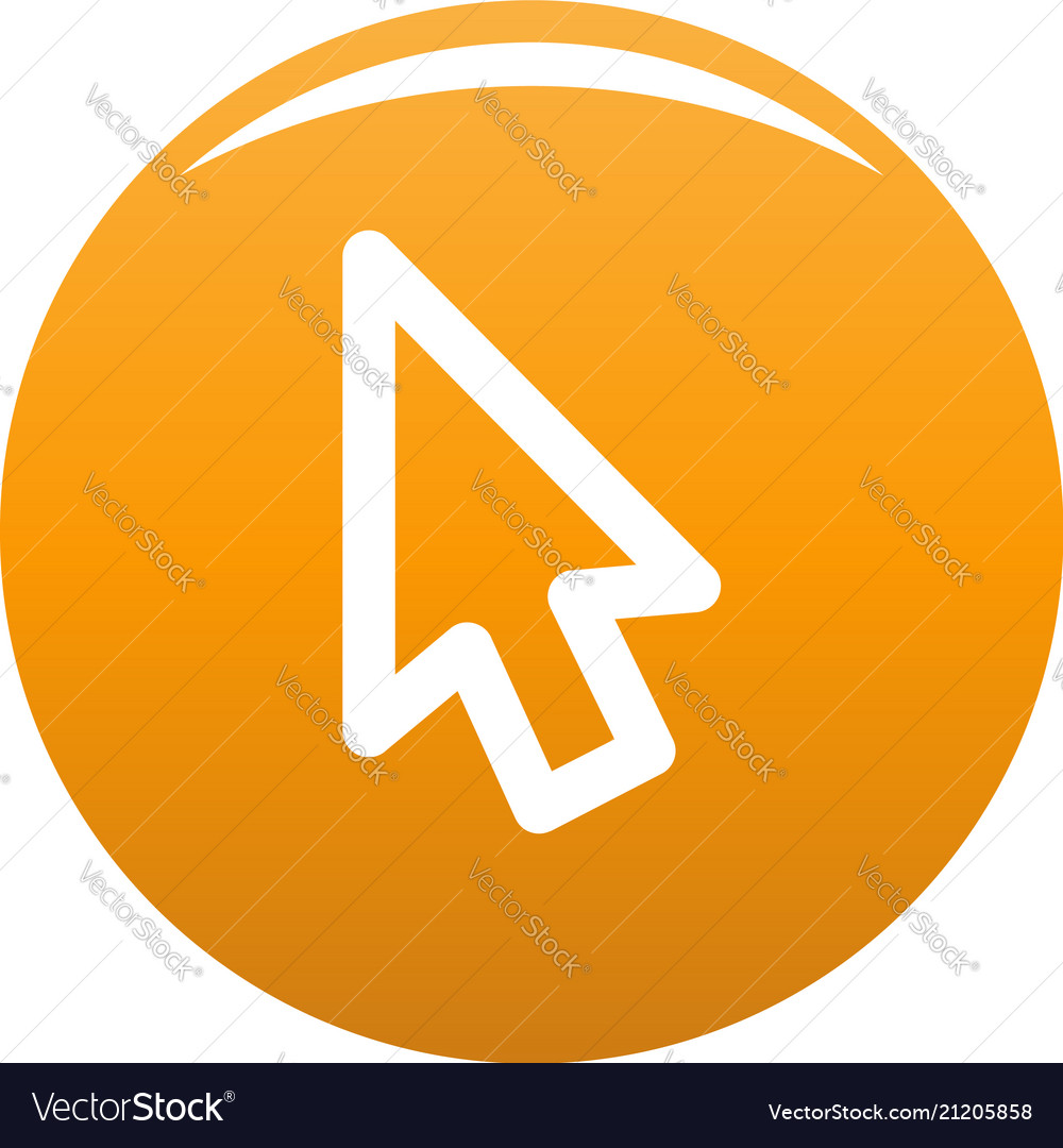 Cursor retro element icon orange Royalty Free Vector Image Cursor retro element icon orange Royalty Free Vector Image