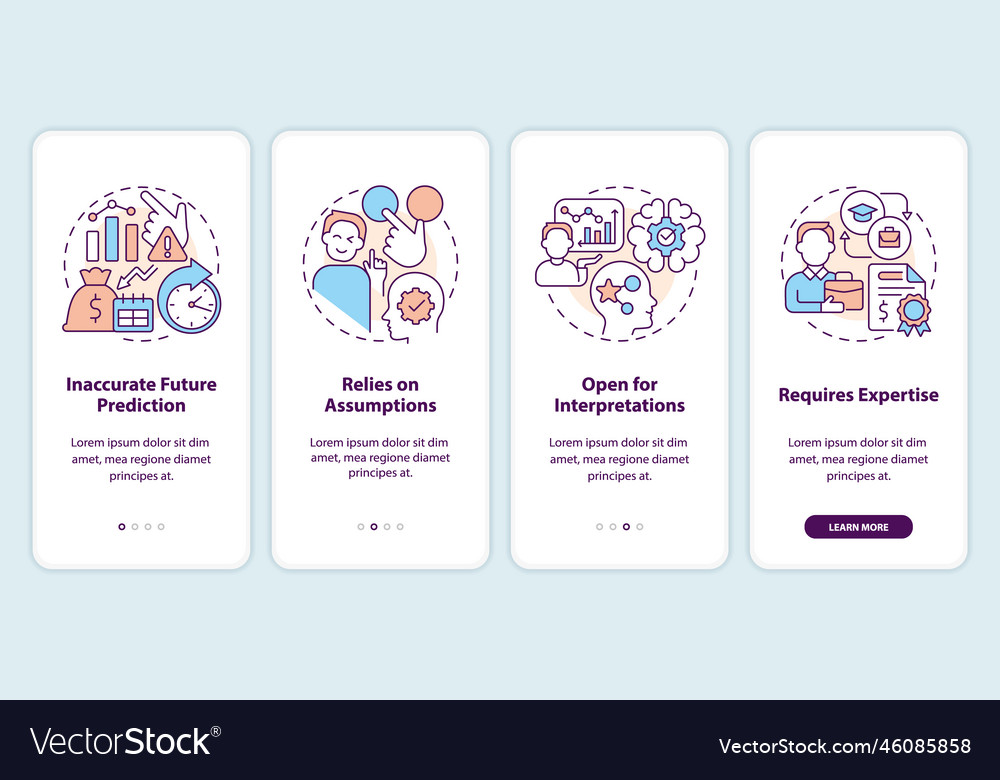 Economic indicators disadvantages onboarding Vector Image Economic indicators disadvantages onboarding Vector Image