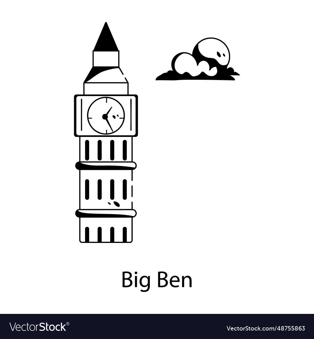 Big ben Royalty Free Vector Image - VectorStock