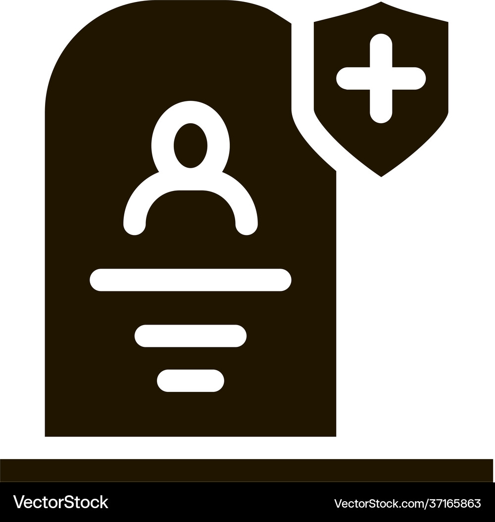 Death insurance icon glyph Royalty Free Vector Image