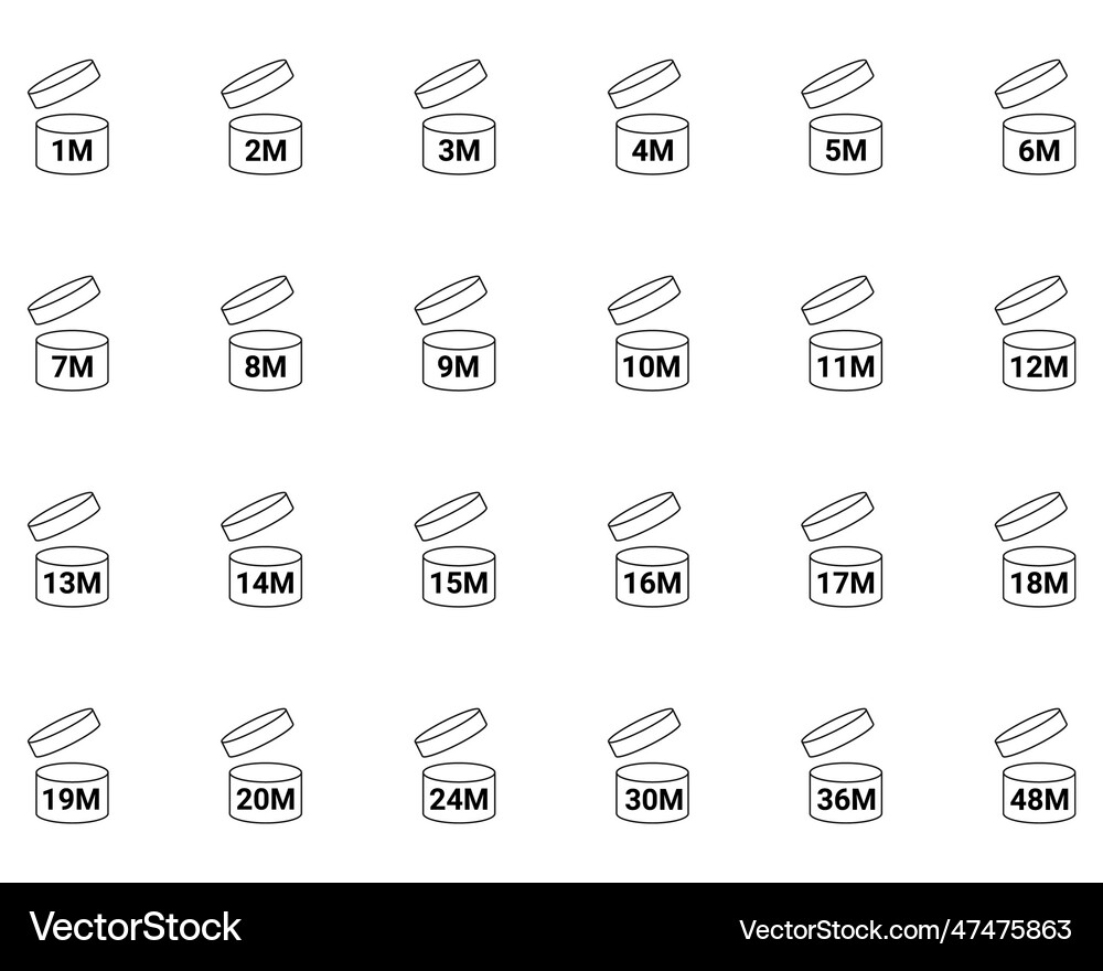 Expiration date icons set product Royalty Free Vector Image