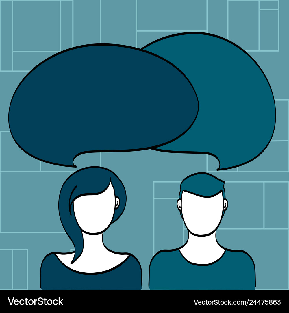 Figures and blank faces of man Royalty Free Vector Image