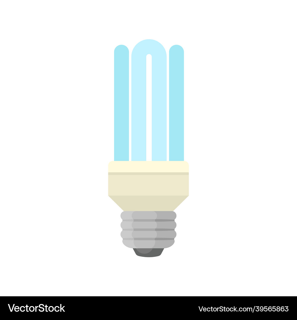 Led blue light lamp bulb colorful icon Royalty Free Vector