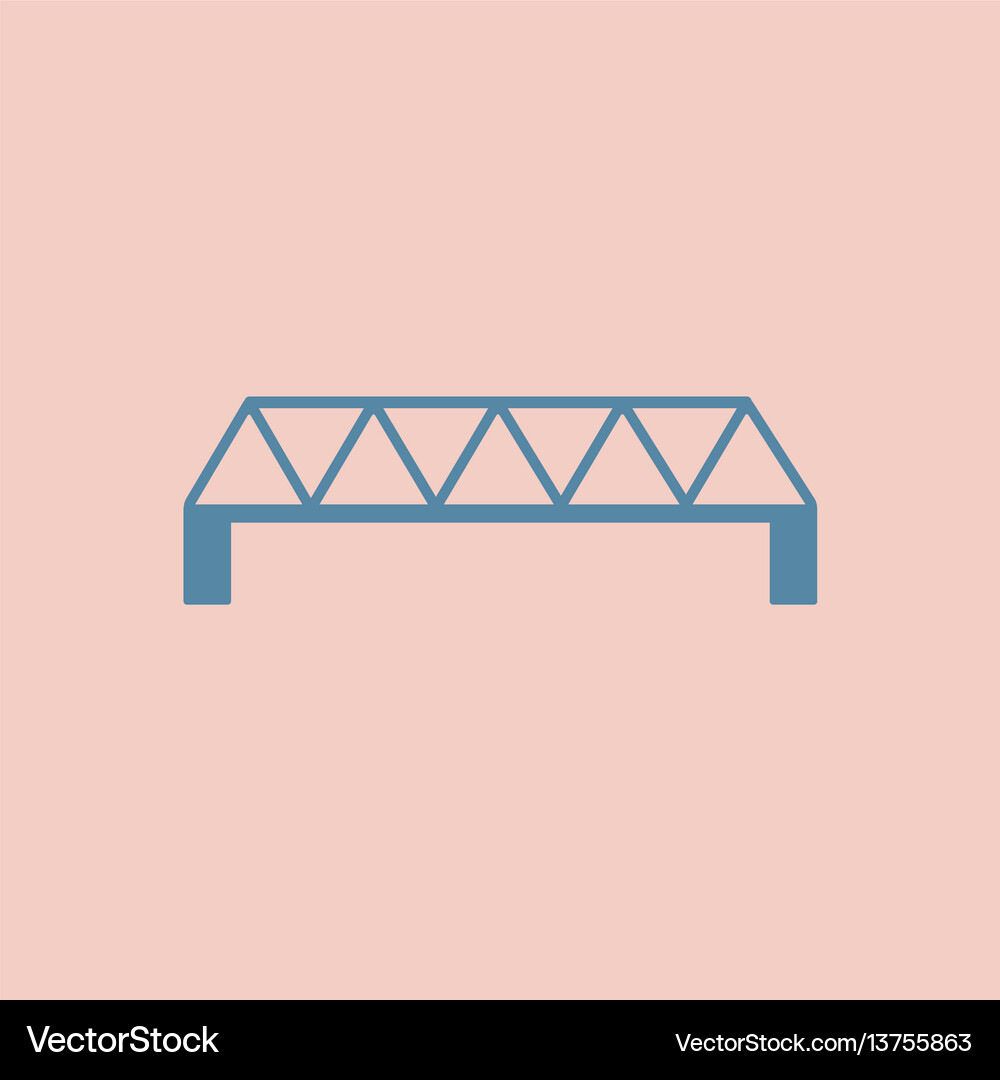 Metal cable suspension bridge modern Royalty Free Vector