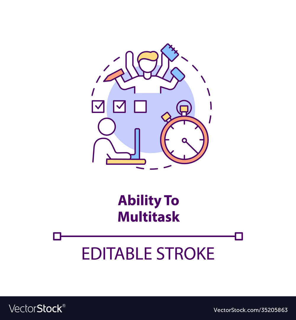 Multitasking Concept Icon Royalty Free Vector Image