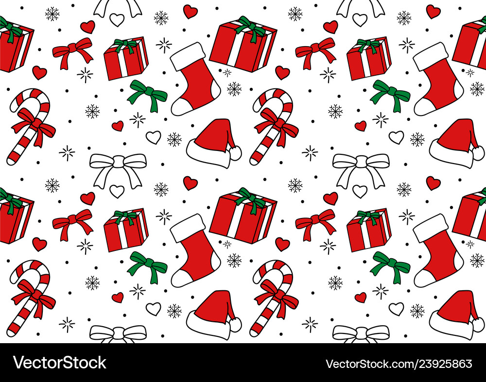 Seamless Pattern Of Christmas Ornament Royalty Free Vector