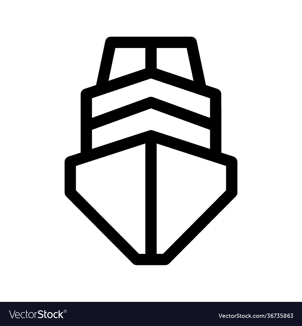 Ship icon or logo isolated sign symbol Royalty Free Vector