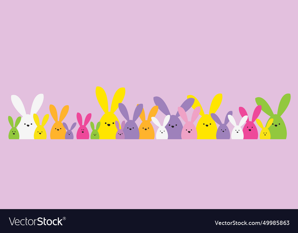 Spring celebration easter banner bunny Royalty Free Vector