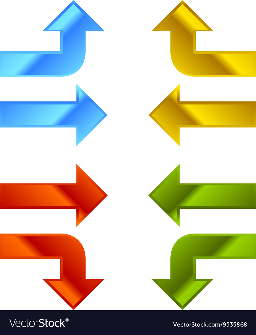 Arrows set Royalty Free Vector Image - VectorStock