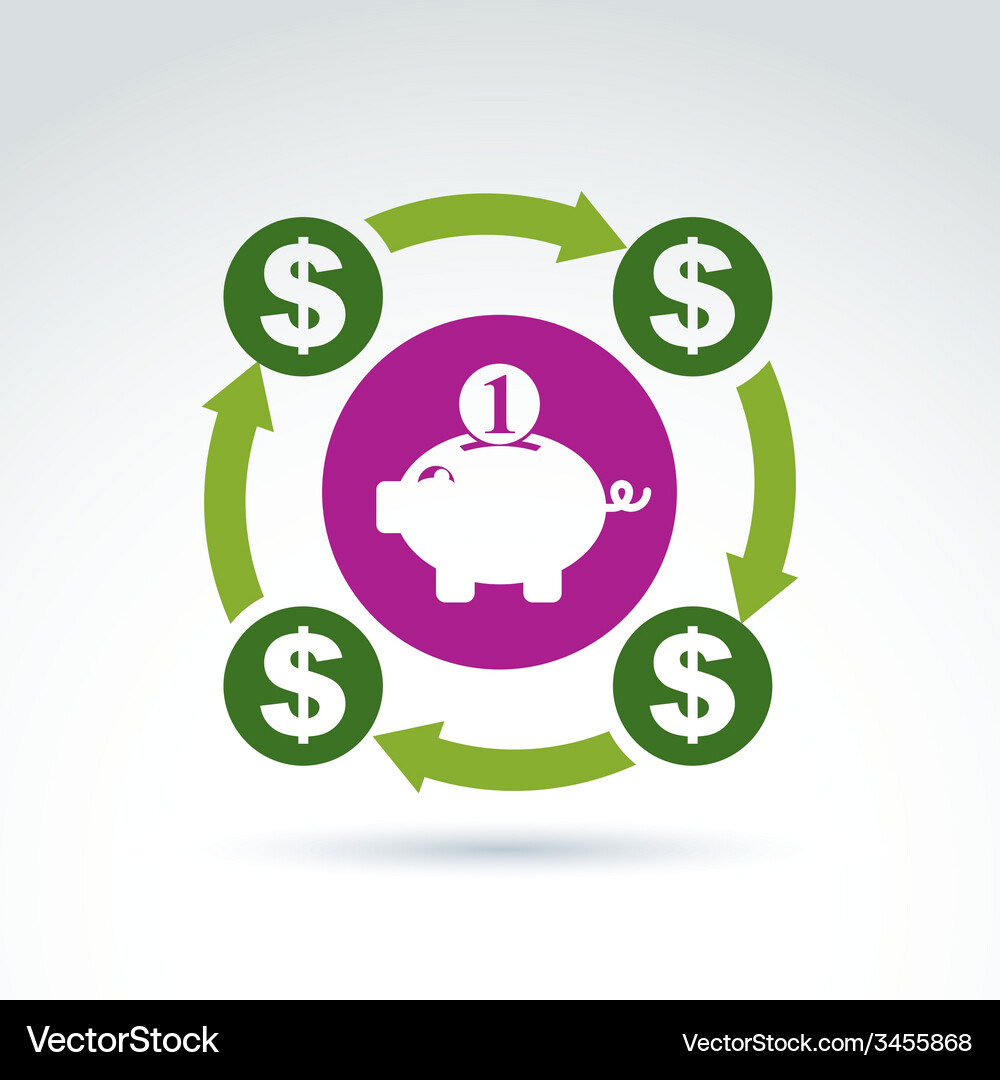 Banking symbol financial system icon personal Vector Image