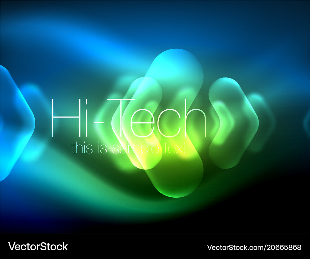 Blurred arrows in dark space neon pointers glass Vector Image