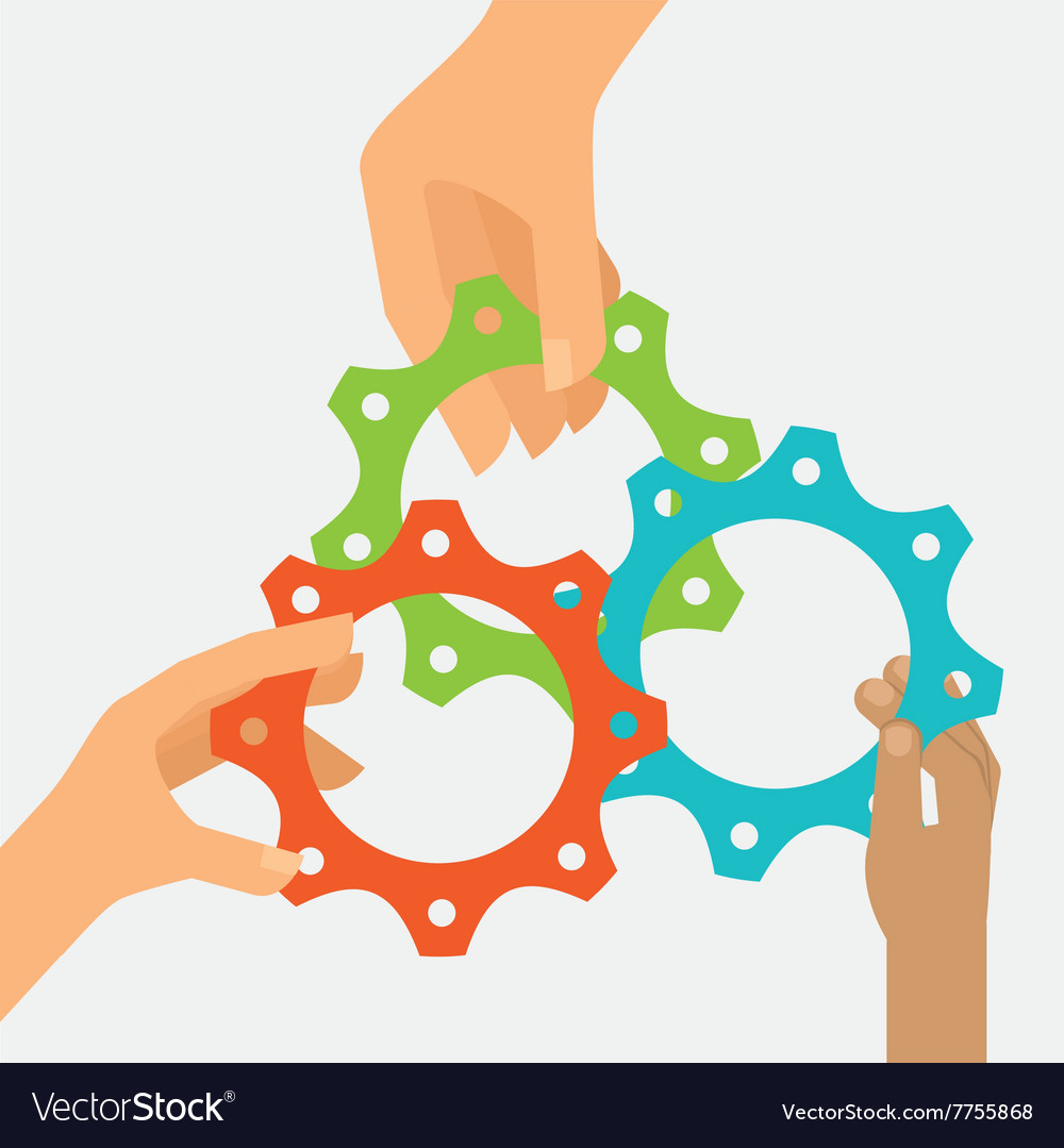 Collaborative concept design Royalty Free Vector Image