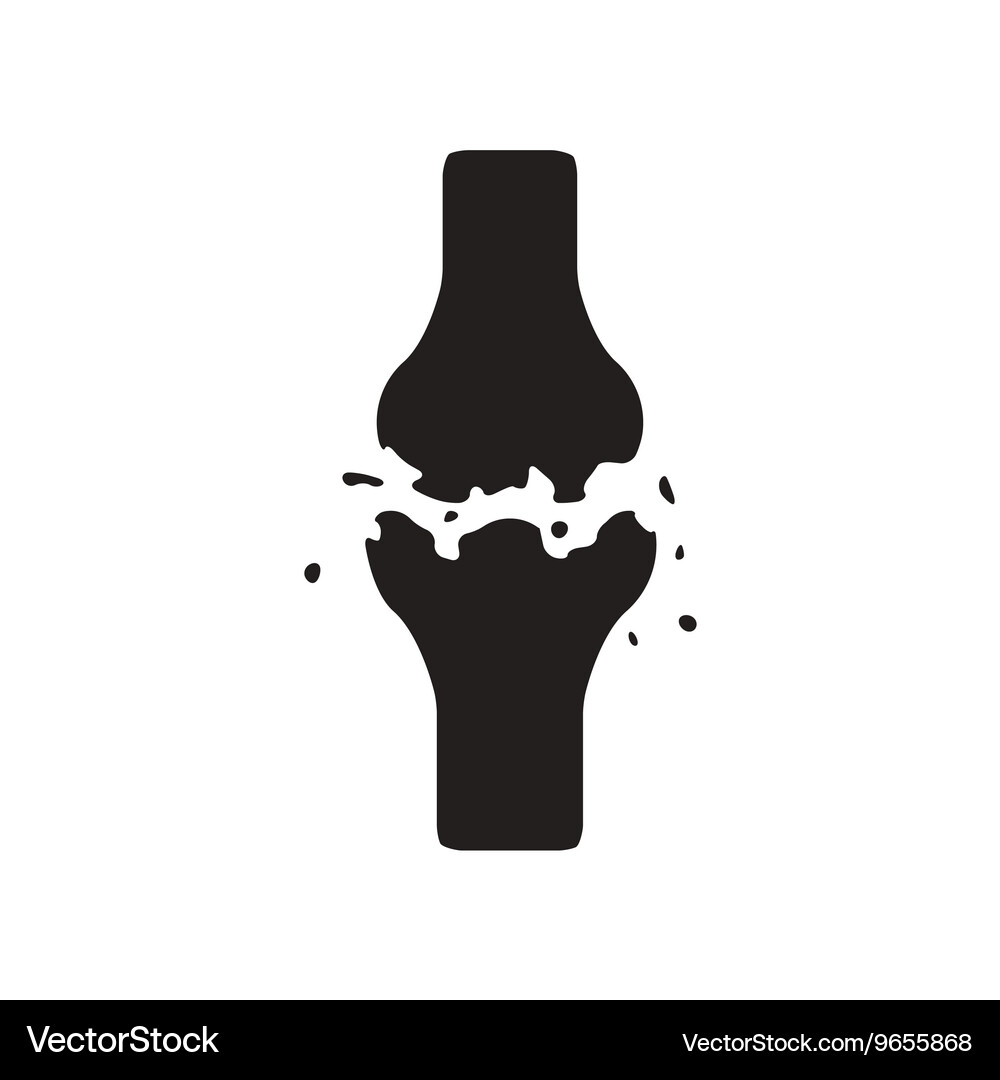 Flat icon in black and white style bone fracture Vector Image