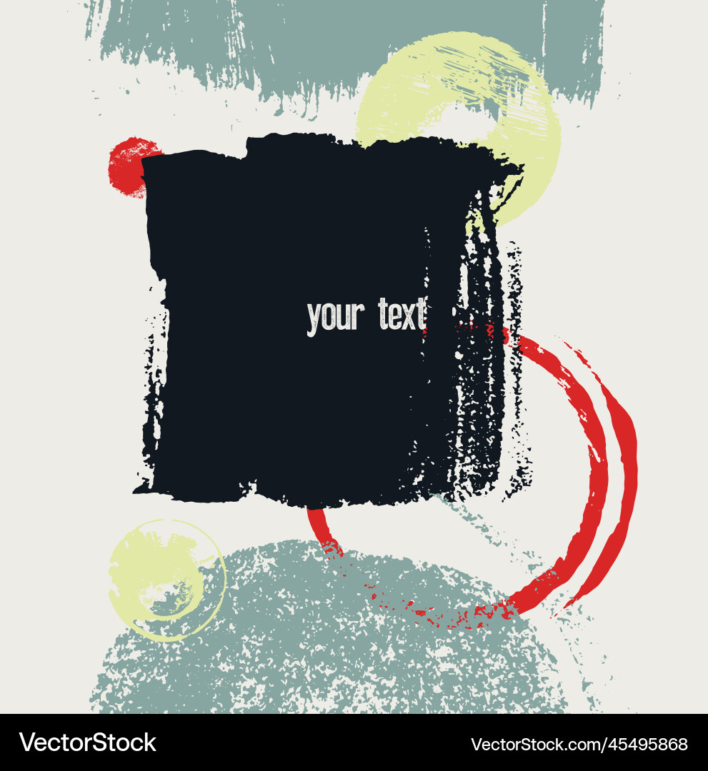 Grunge textured abstract paint stains background Vector Image