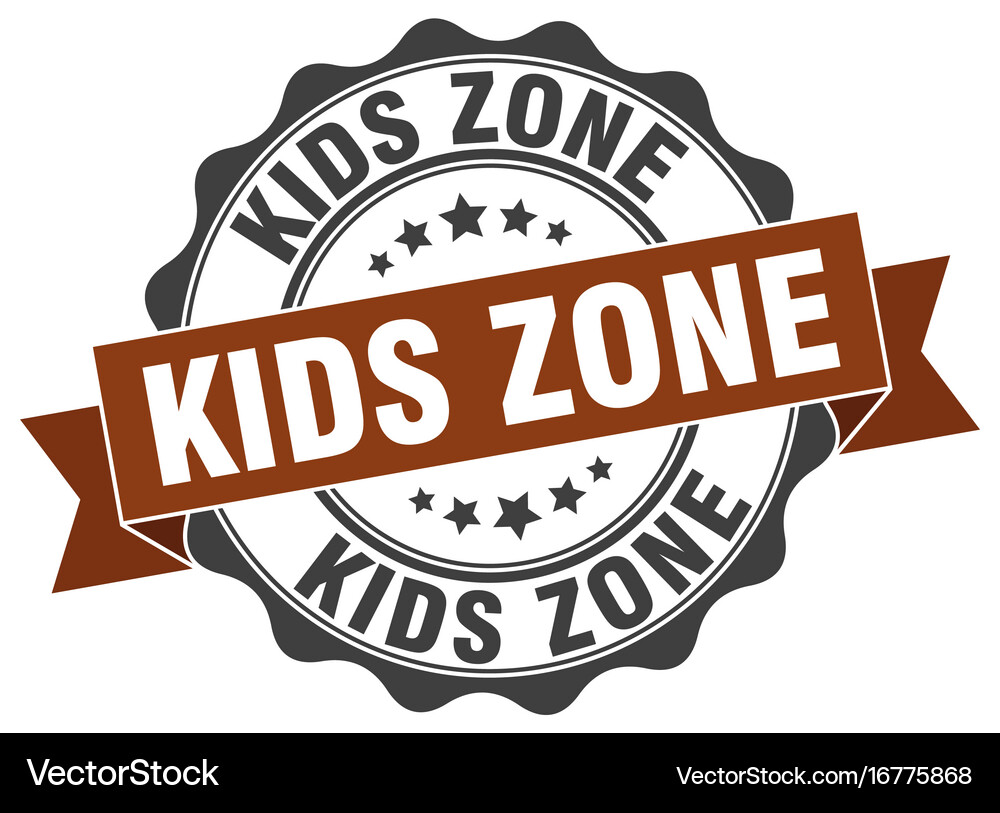 Kids zone stamp sign seal Royalty Free Vector Image