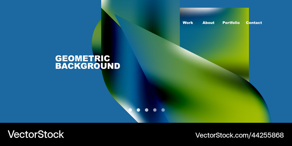 Landing page background template colorful plastic Vector Image