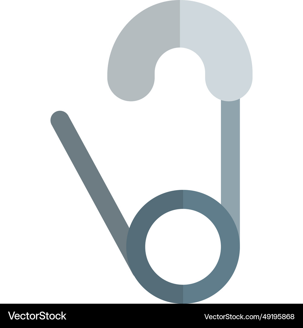 Pin a metal fastener for securing fabric Vector Image