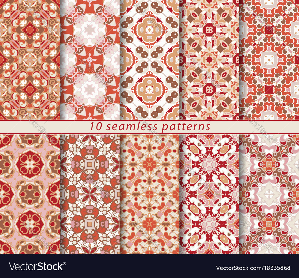 Set of seamless pattern Royalty Free Vector Image