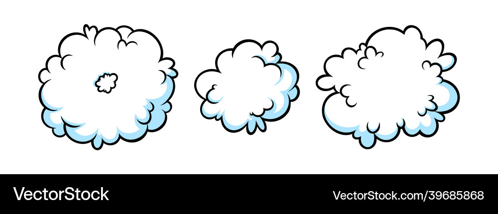 Steam & Clouds - Comic Style Set Royalty Free Vector