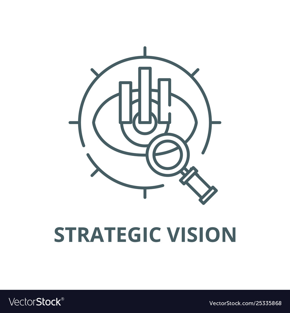 Strategic vision line icon linear concept Vector Image Strategic vision line icon linear concept Vector Image