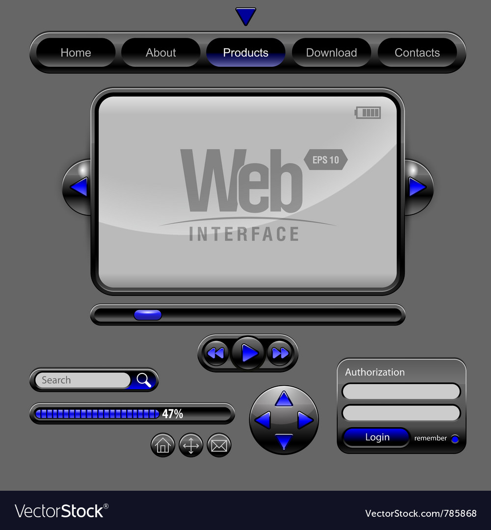 Web ui elements Royalty Free Vector Image - VectorStock
