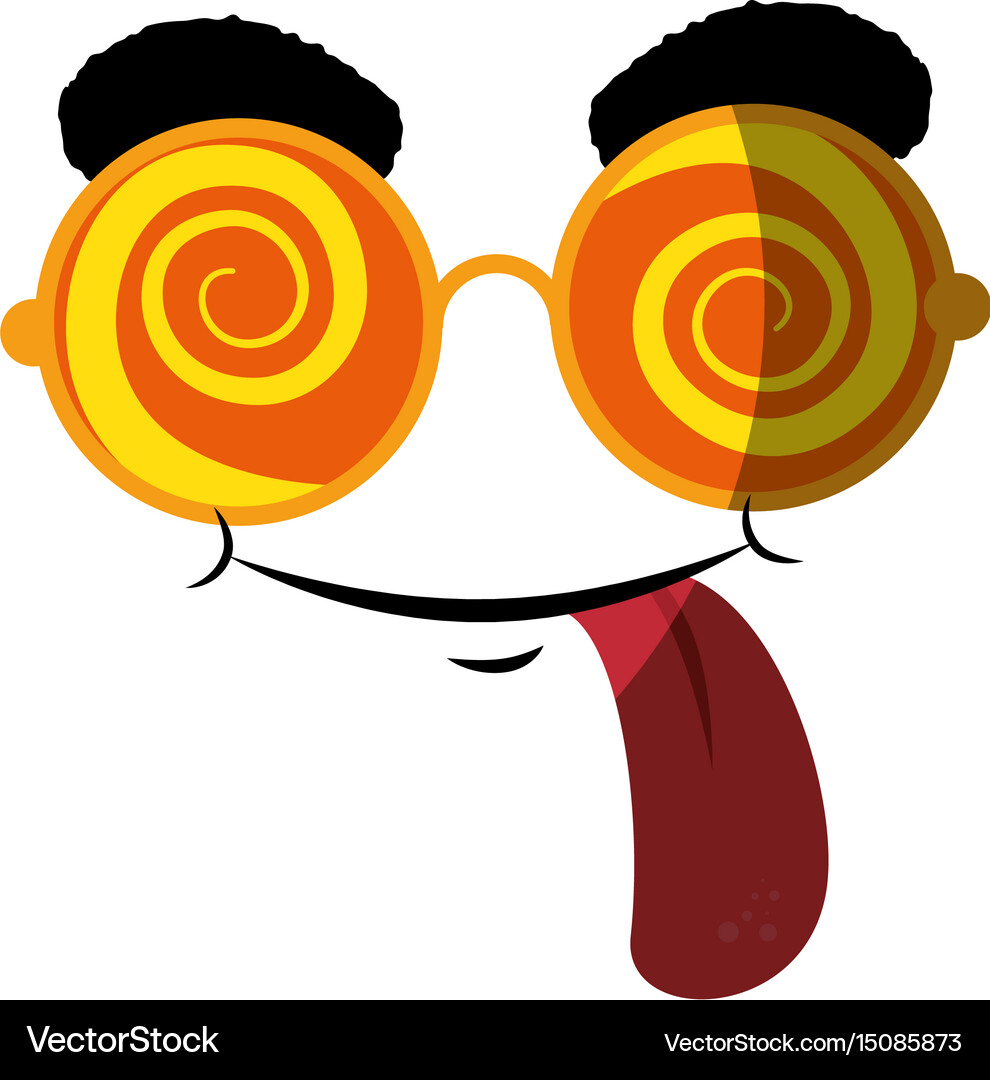 April fools day cartoon face Royalty Free Vector Image