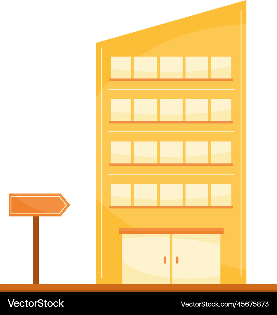 Building with sale label Royalty Free Vector Image