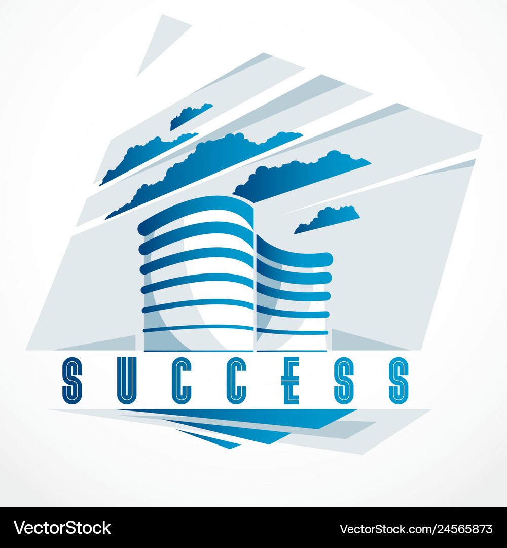 Business building modern architecture real Vector Image