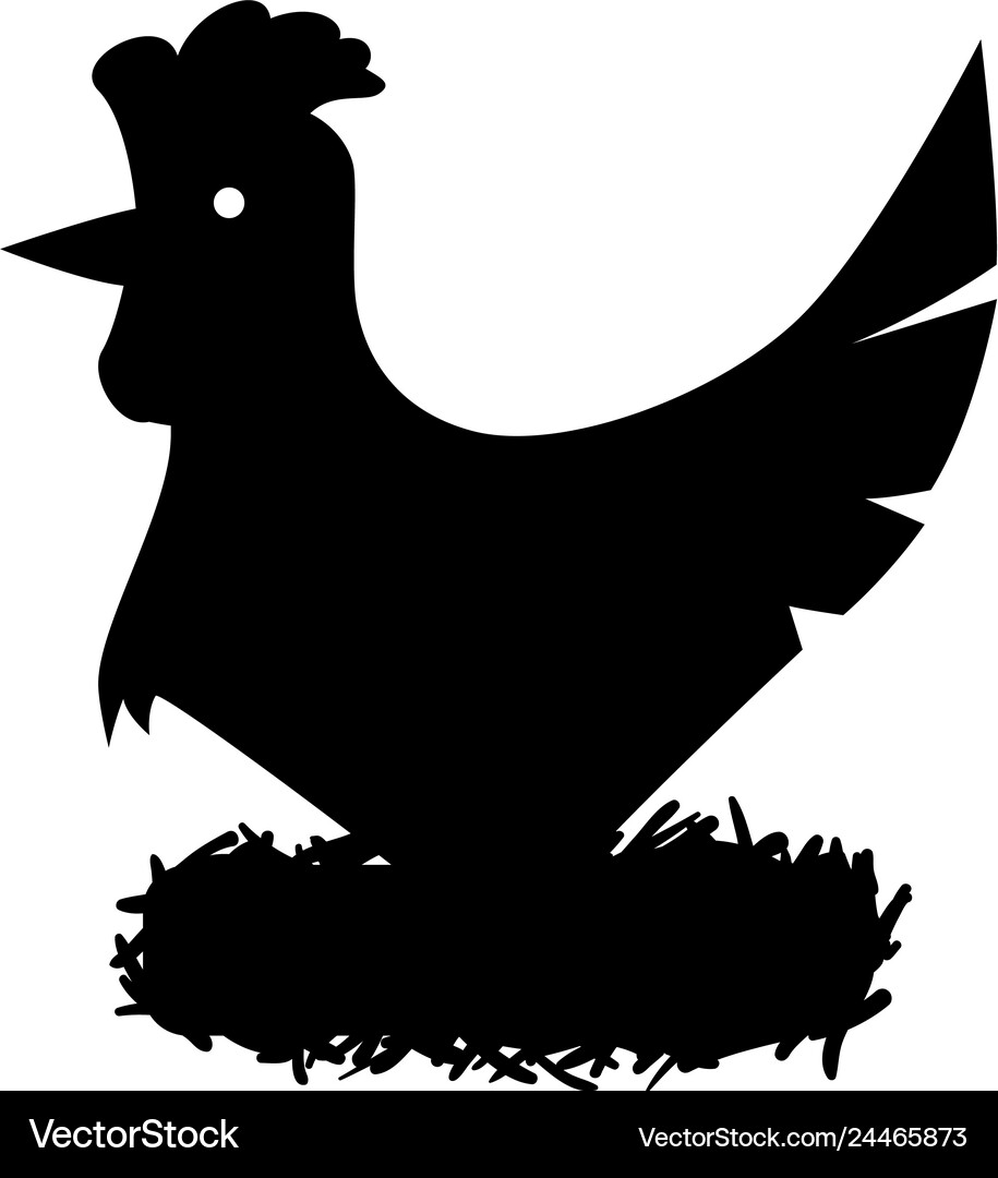 Hen animal farm icon Royalty Free Vector Image