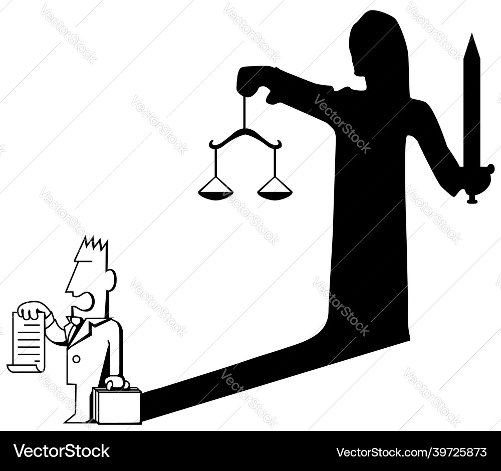 Lawyer cartoon justice Royalty Free Vector Image