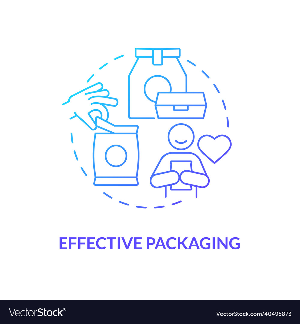Packaging optimization concept icon Royalty Free Vector