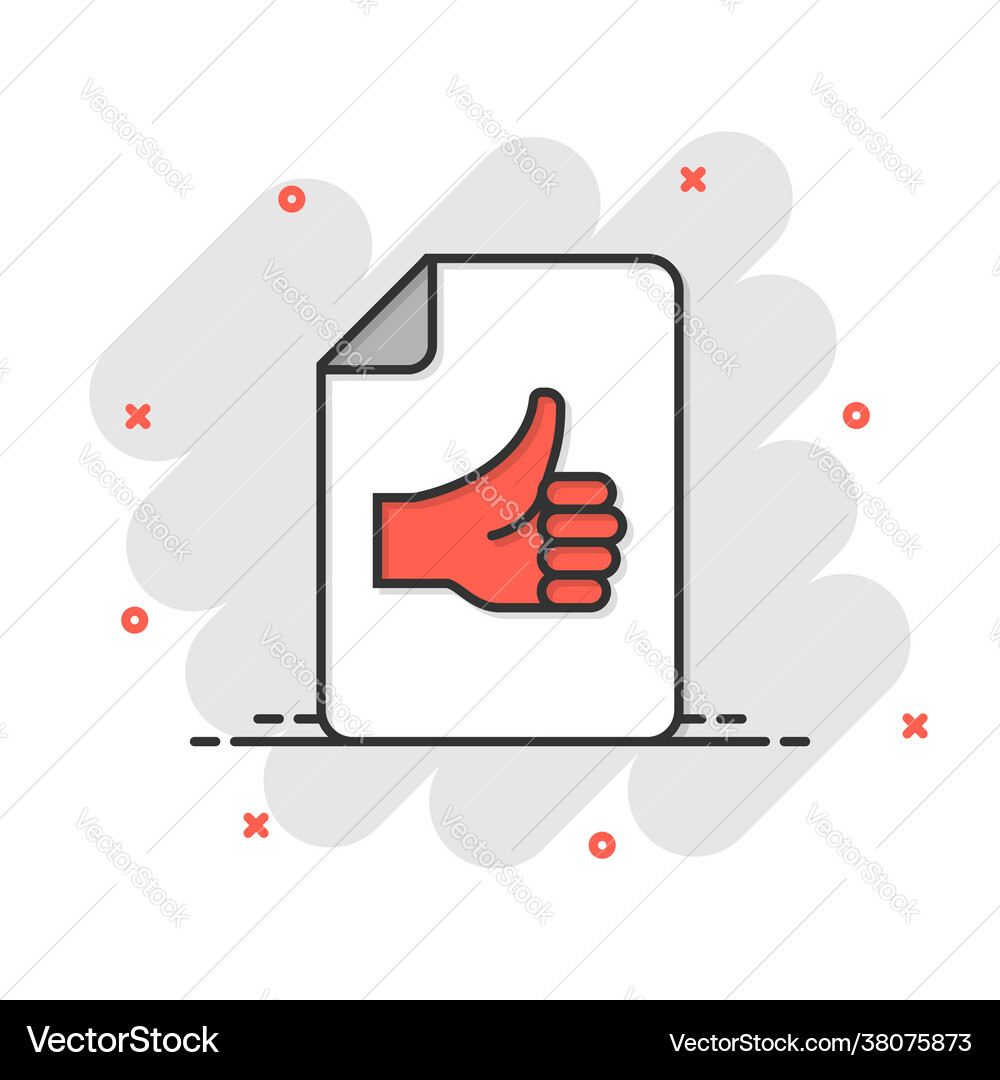 People hand with check mark icon in comic style Vector Image