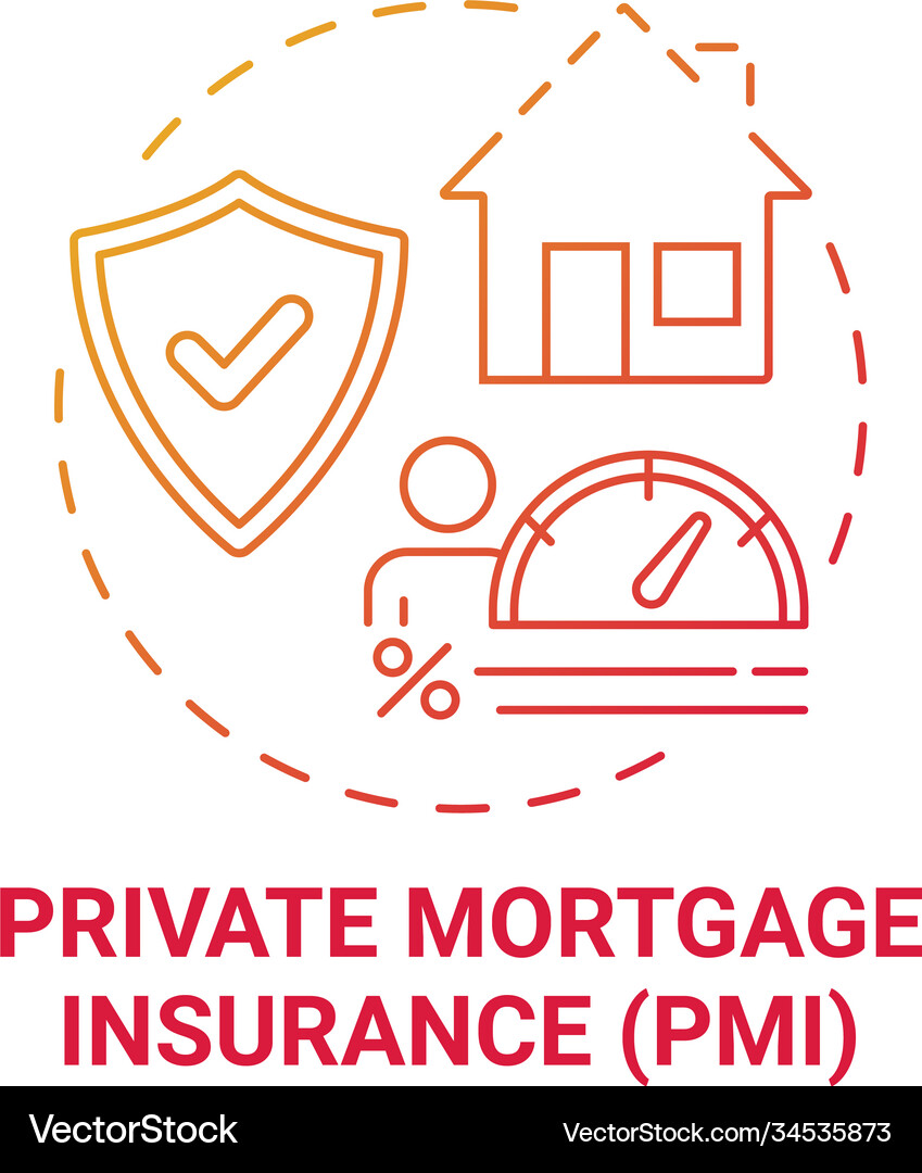 Private mortgage insurance concept icon Royalty Free Vector