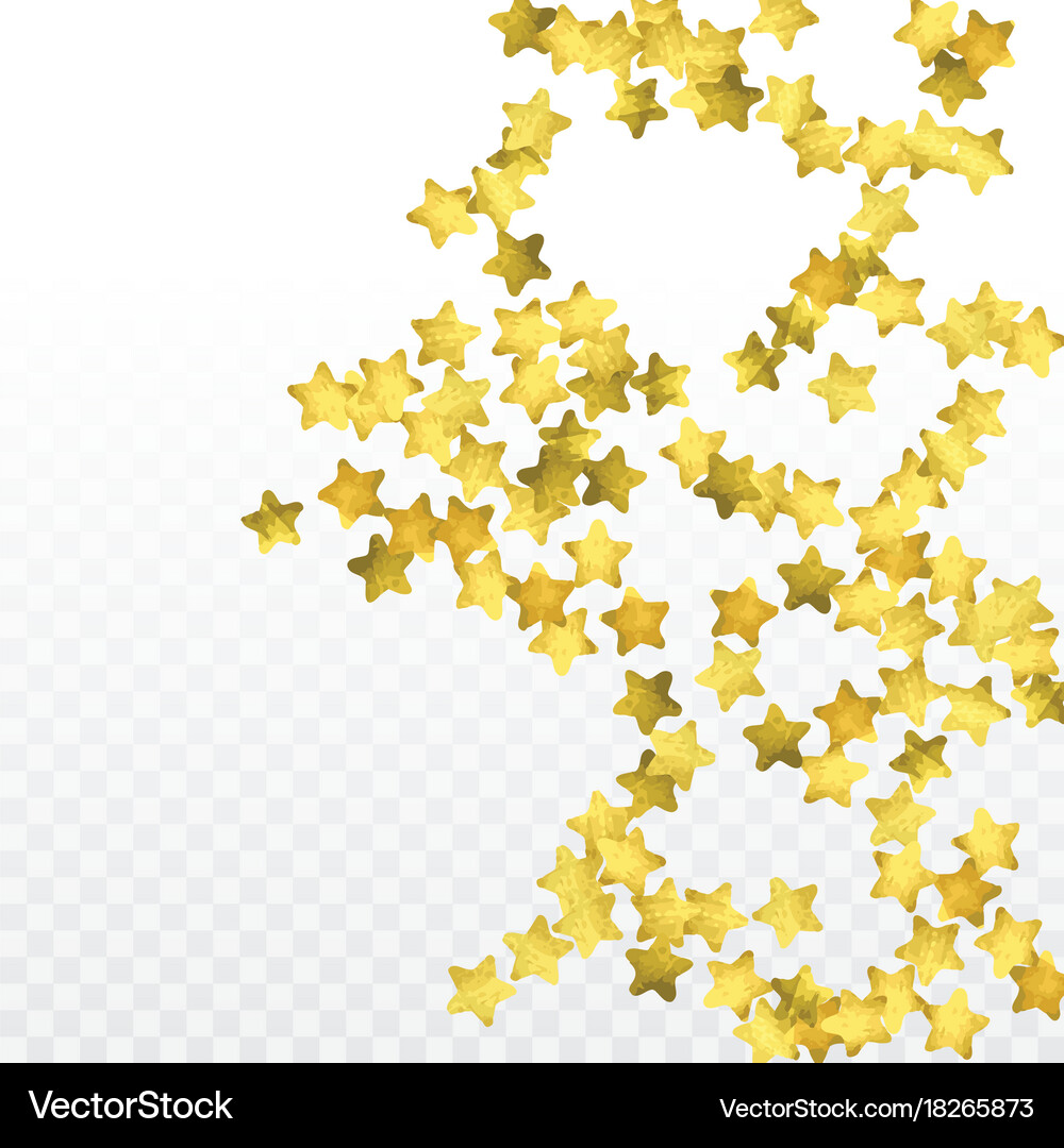 Star confetti isolated on transparent background Vector Image